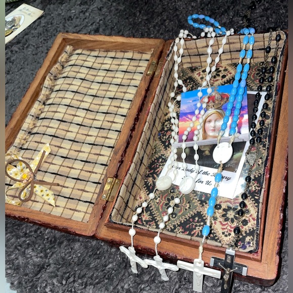 Storage & Organization | Rosary Prayer Box With Plastic Rosaries | Poshmark